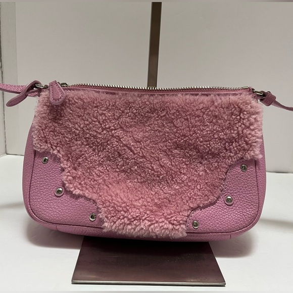 Coach | Bags | Coach Shearling Leather Small Rhyderpochette Zip ...